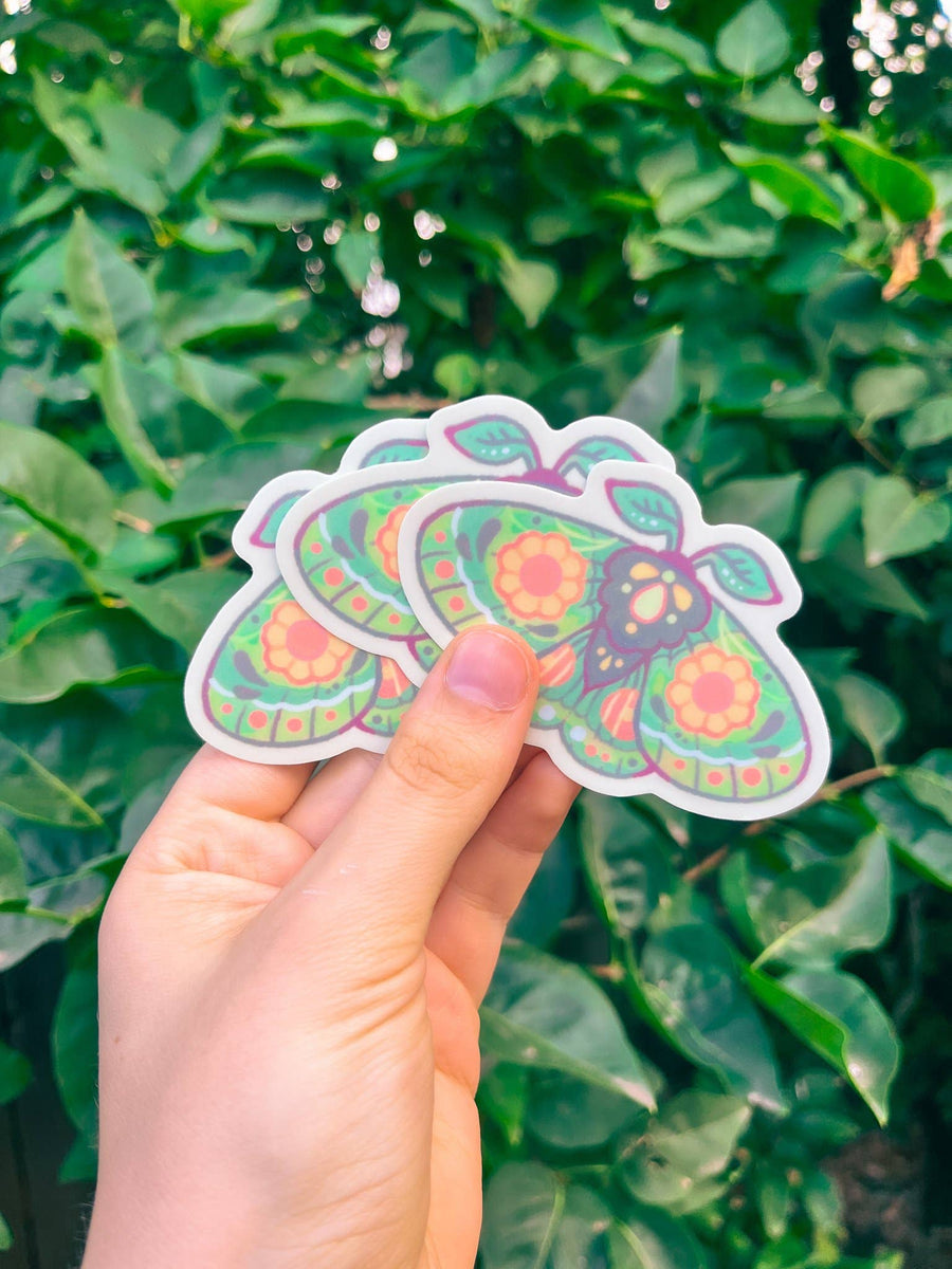 Moss Moth Sticker – Maggie Mae's Bookshop