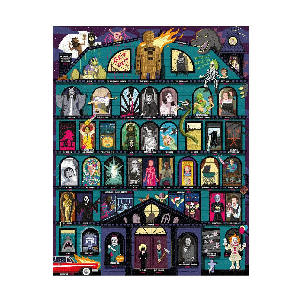 50 Must-Watch Scary Movies Bucket List 1000-Piece Puzzle, Ridley's Gam ...