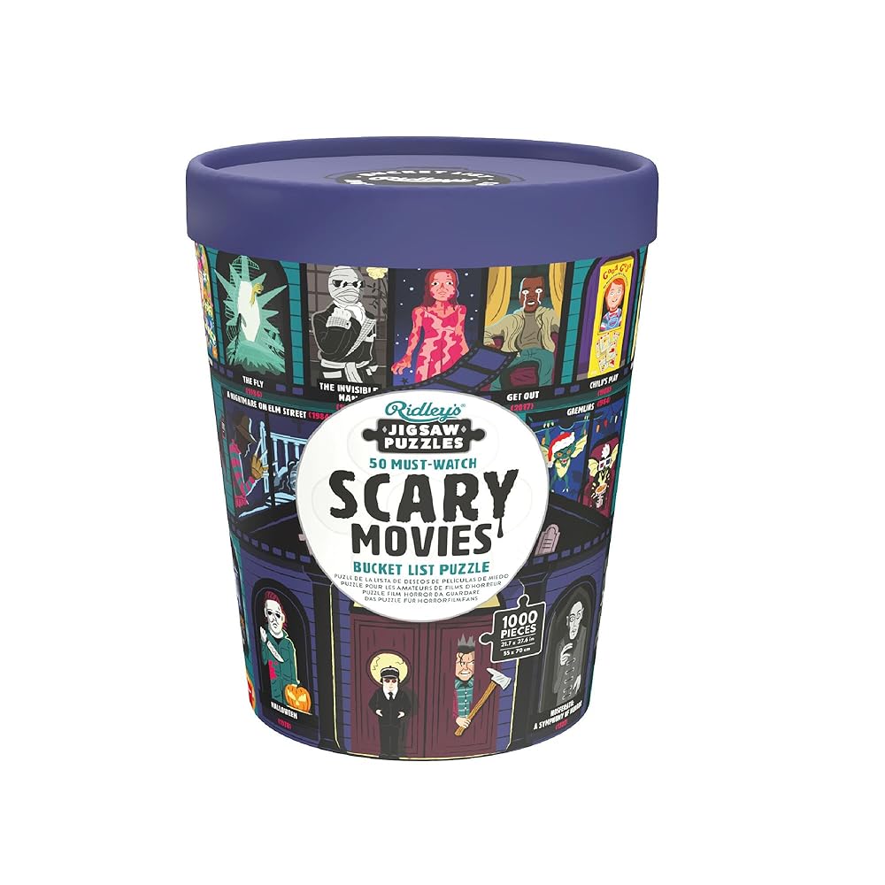 50 Must-Watch Scary Movies Bucket List 1000-Piece Puzzle, Ridley's Gam ...