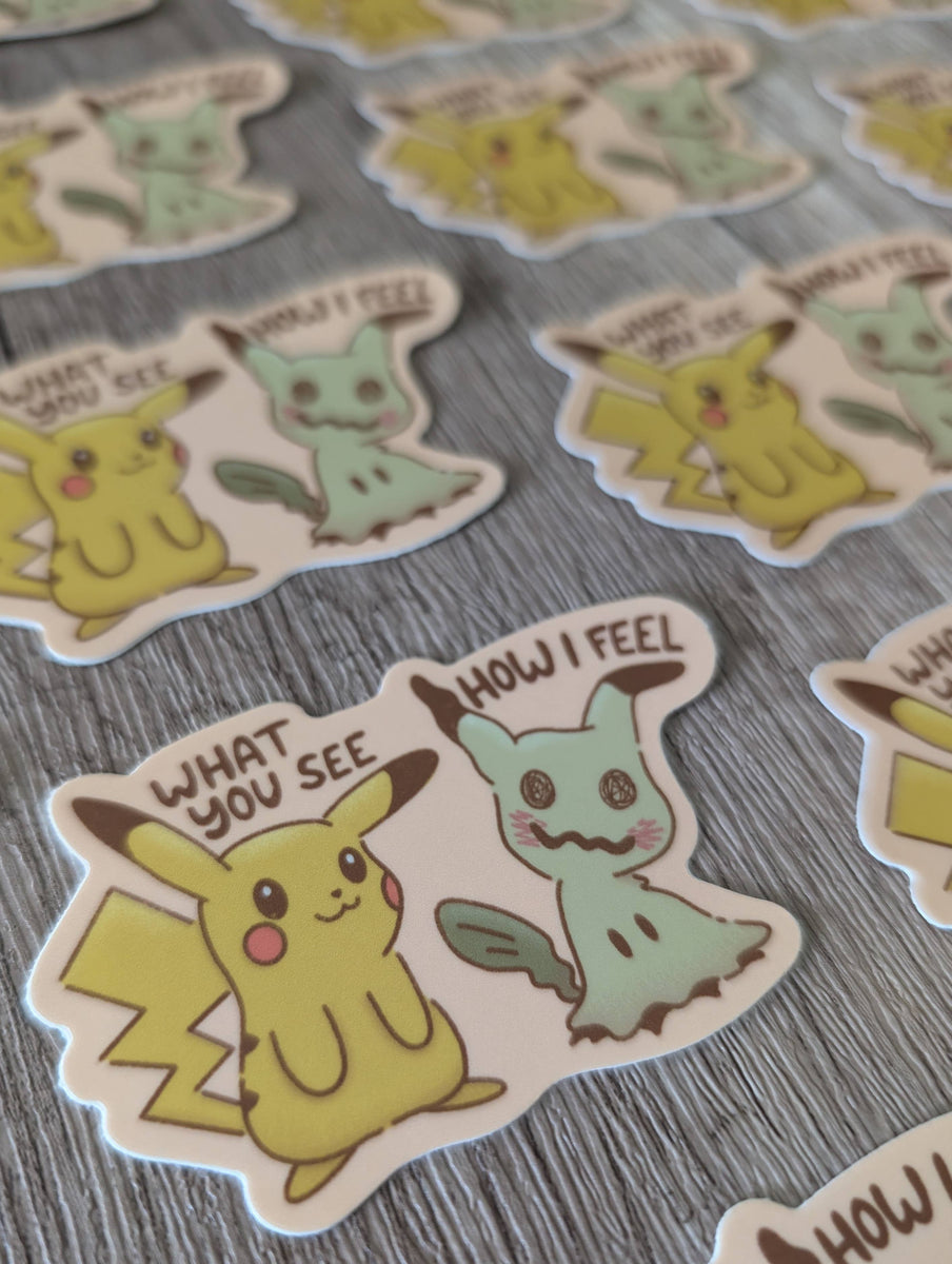 Pikachu Mimikyu Masked - Cute Pokémon Nintendo Vinyl Sticker – Maggie ...