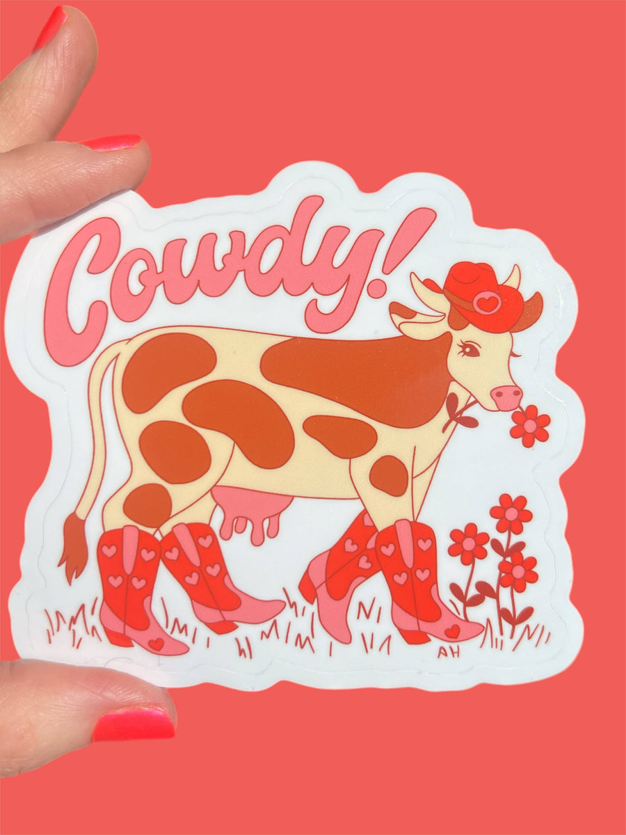 Cowdy! STICKER 3 Inch – Maggie Mae's Bookshop